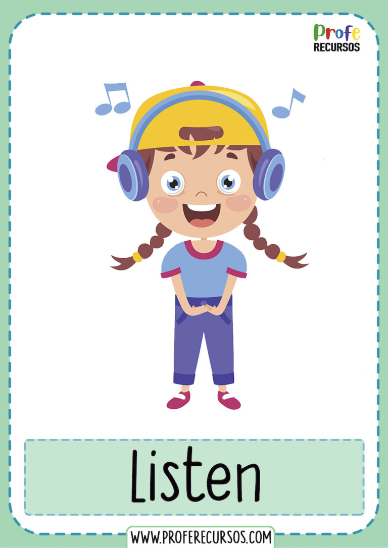 Verbos en ingles para imprimir - Profe Recursos