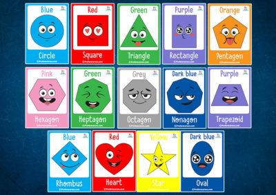 Figuras y Formas Geométricas en Inglés para Niños | Descarga el PACK