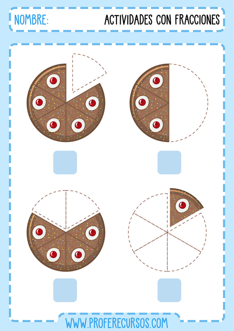 Actividades con Fracciones Para Niños (Para Primaria)