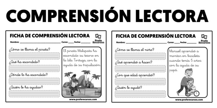 Actividades de COMPRENSIÓN LECTORA para Niños