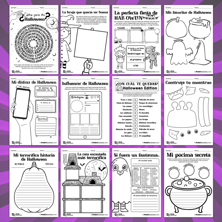 Pack de Actividades de Halloween | ¡Fichas listas para Imprimir!