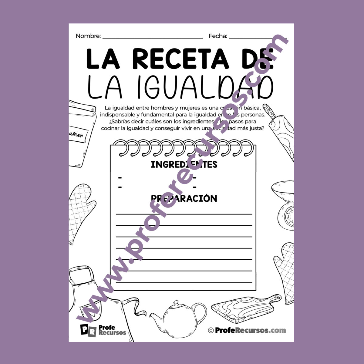 Pack de Actividades Día de la Mujer | ¡Fichas listas para Imprimir!