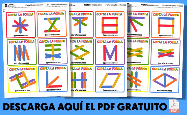 Construir Formas con Palitos de Madera para Niños