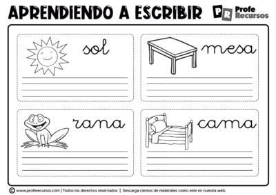 Aprender a escribir para niños
