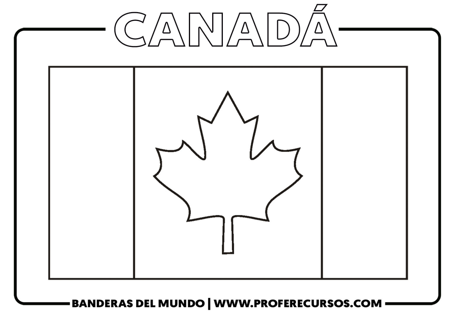 Desenho Da Bandeira Do Canada Para Colorir E Imprimir Images