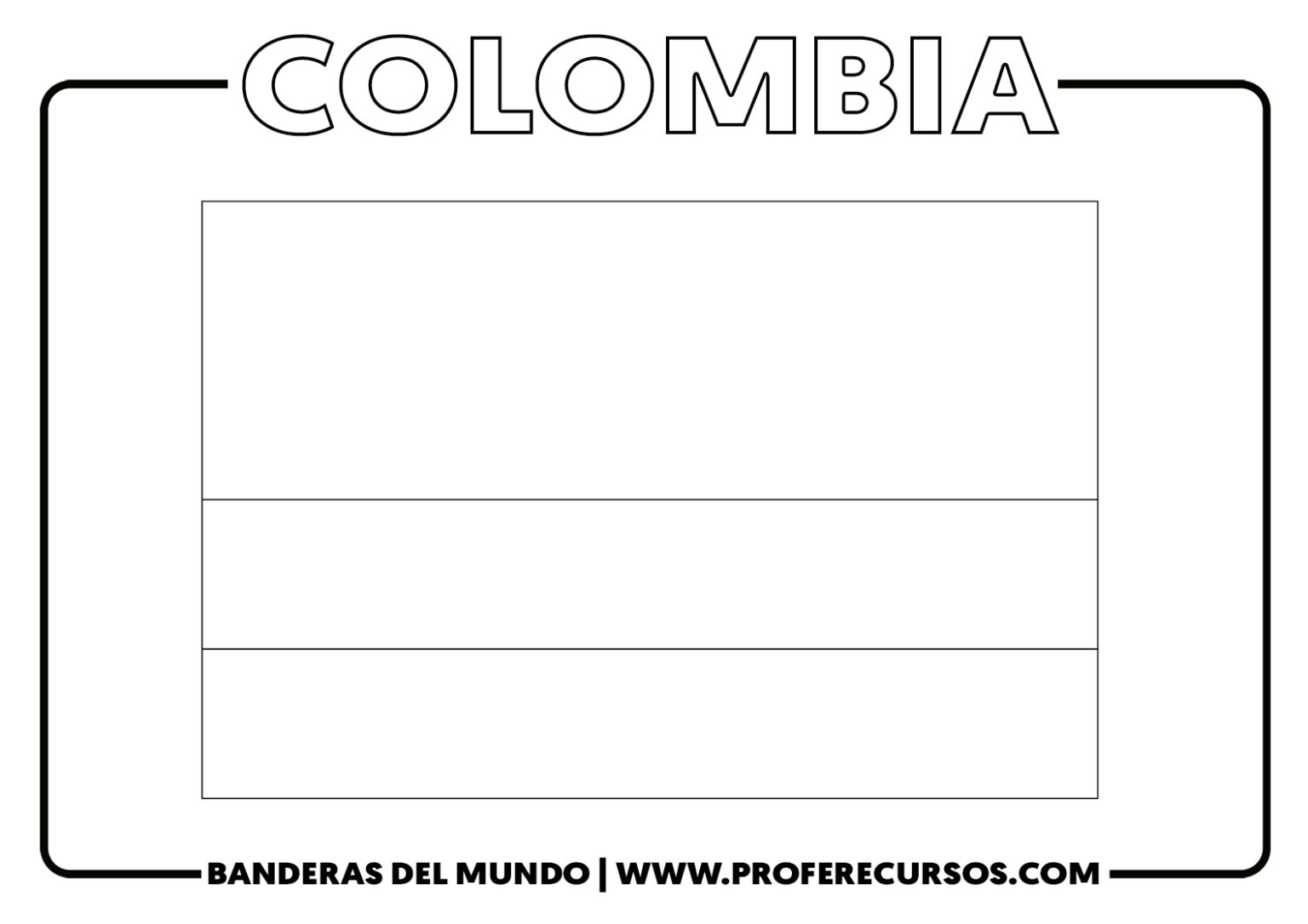 BANDERAS de Países para COLOREAR | Para Imprimir