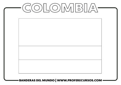 Bandera de colombia para colorear