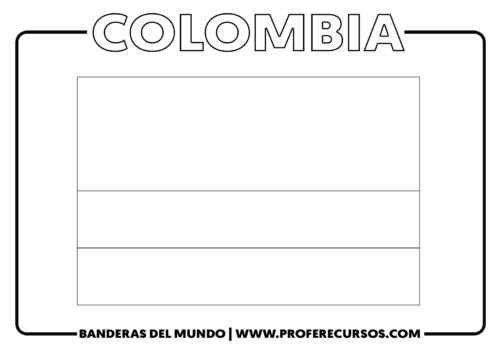 Bandera de colombia para colorear
