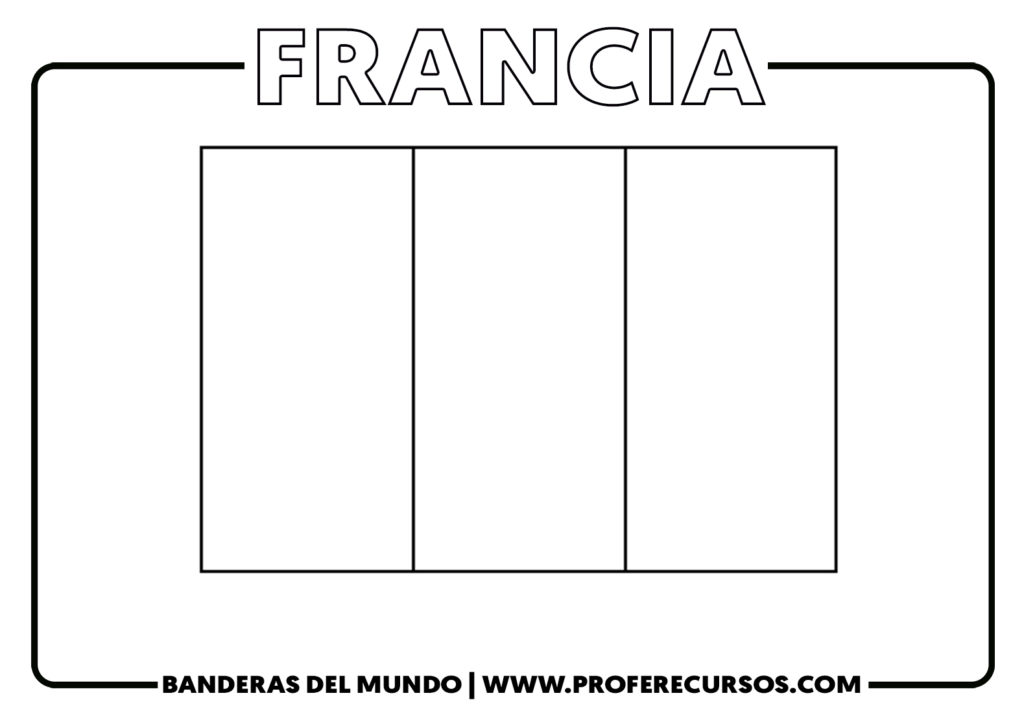 Bandera de francia para colorear Bandera de francia para colorear