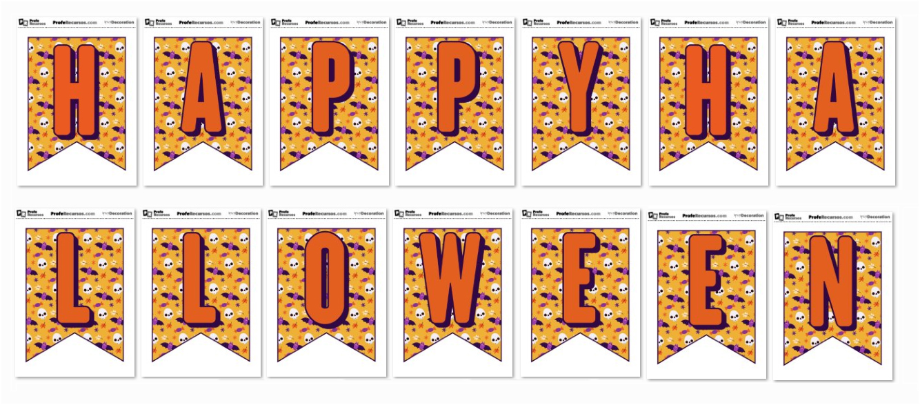 Banderines de Happy Halloween