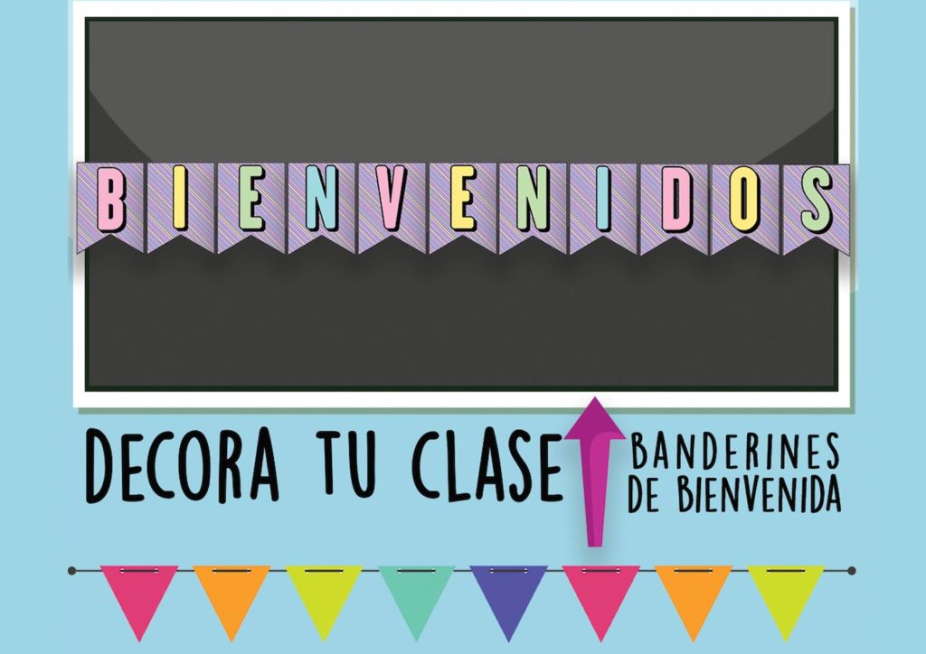 Banderines de decoracion para el aula