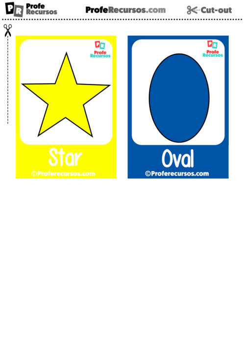 2D Free Shapes Cards to Print for Kids