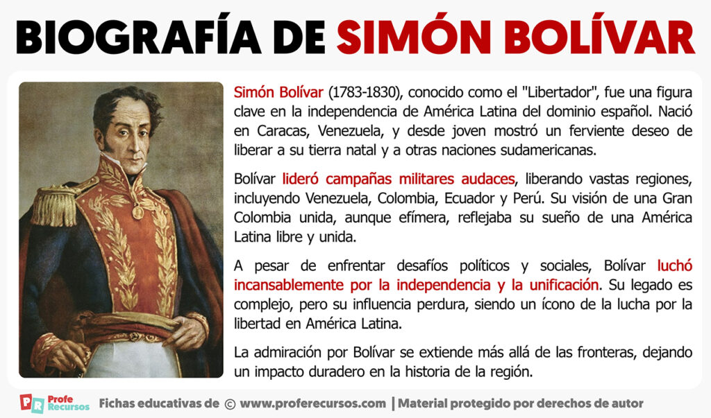 Biografía de Simón Bolívar Biografía de Simón Bolívar