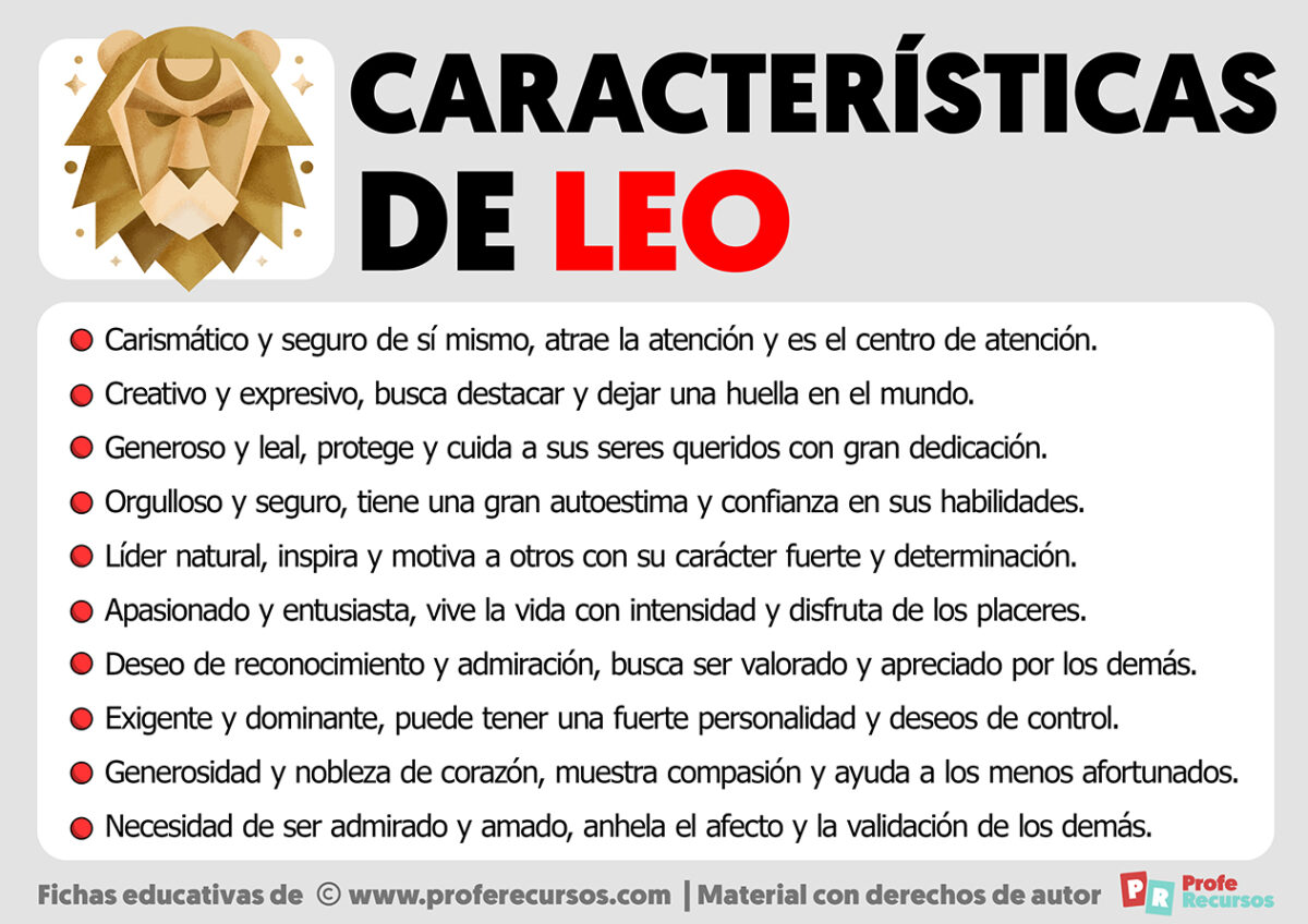 Caracter sticas De Leo Caracter sticas De Leo