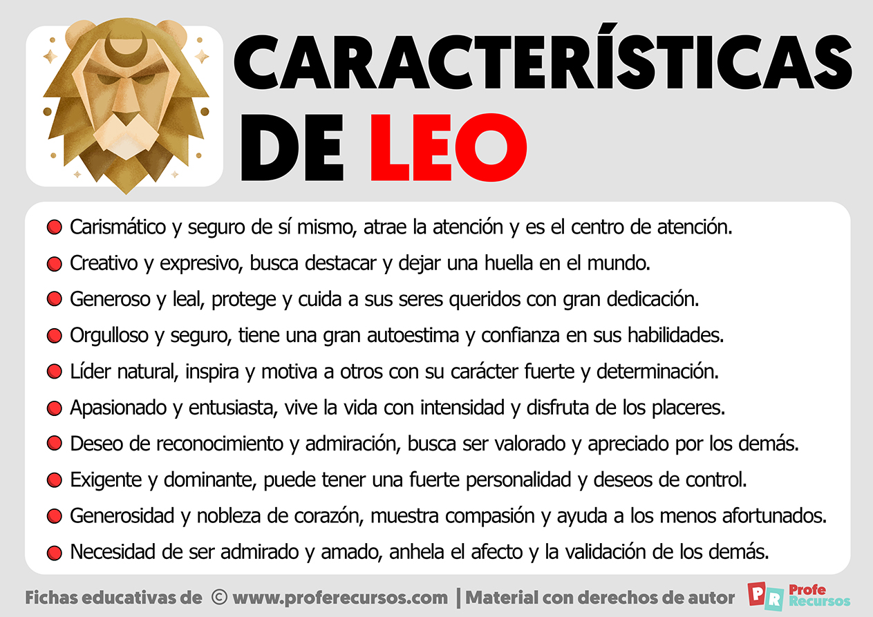 Caracter sticas De Leo Caracter sticas De Leo
