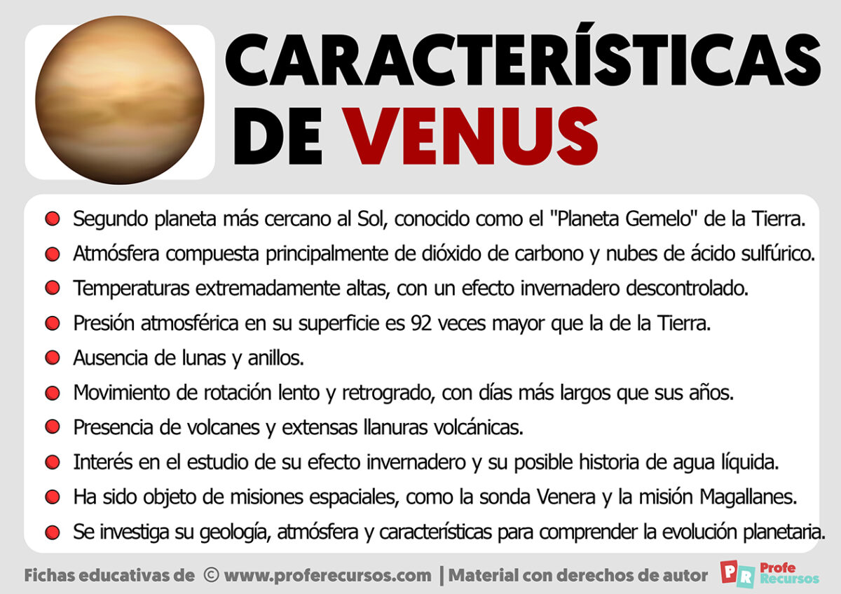 Características del planeta Venus