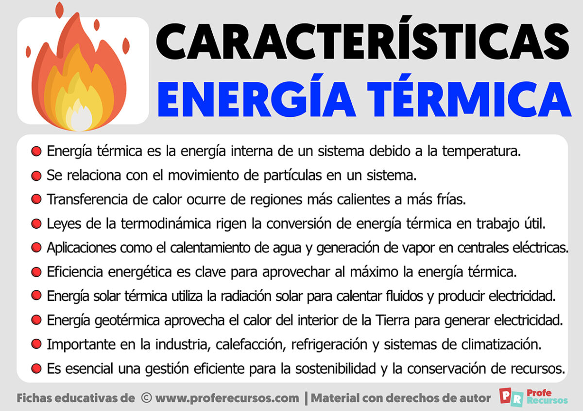 Características de la Energía Térmica