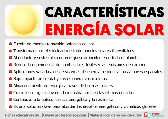 Características de la Energía Solar