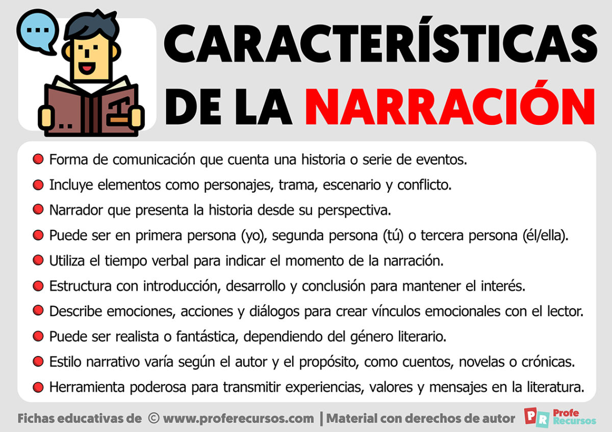 Características de la Narración