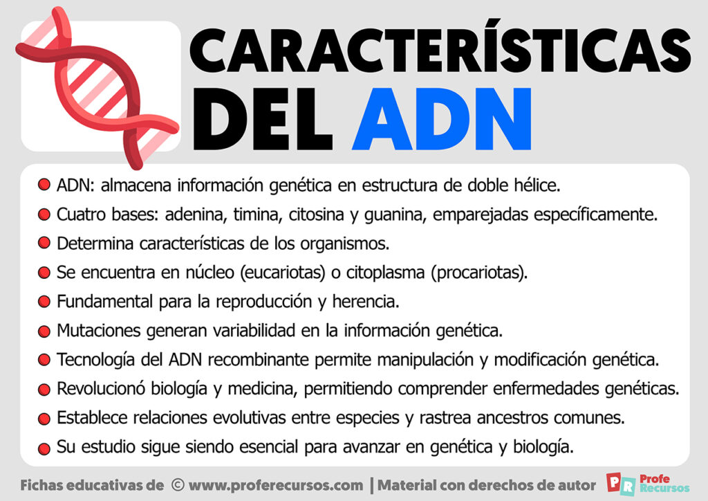 Características del ADN