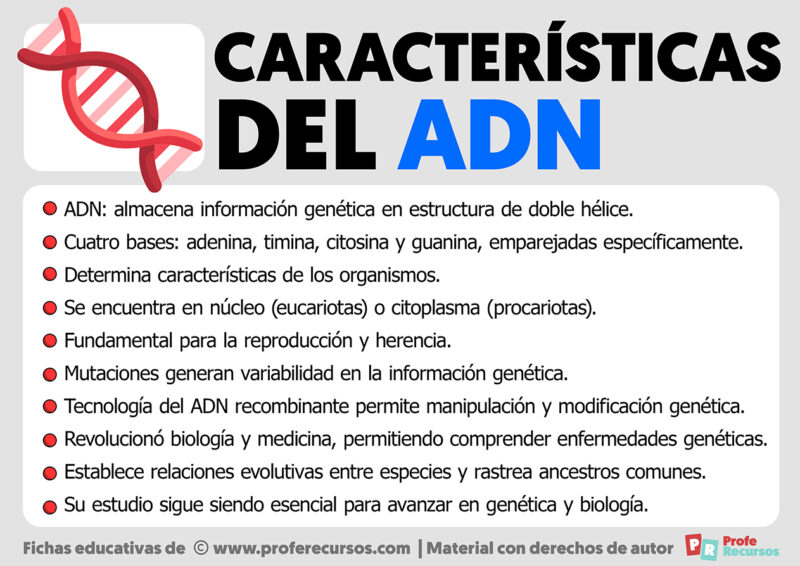 Características del ADN