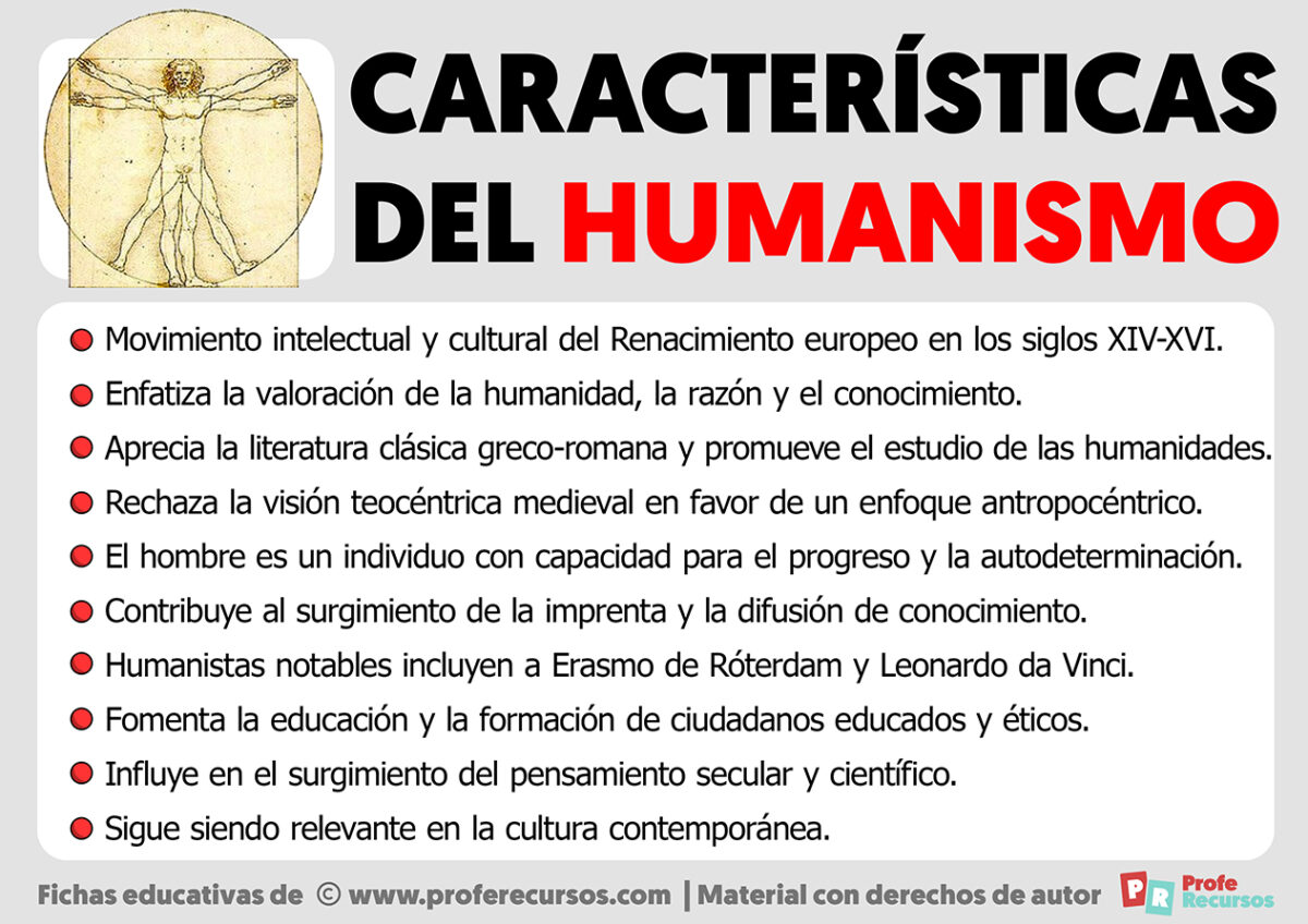 Características del Humanismo Características del Humanismo