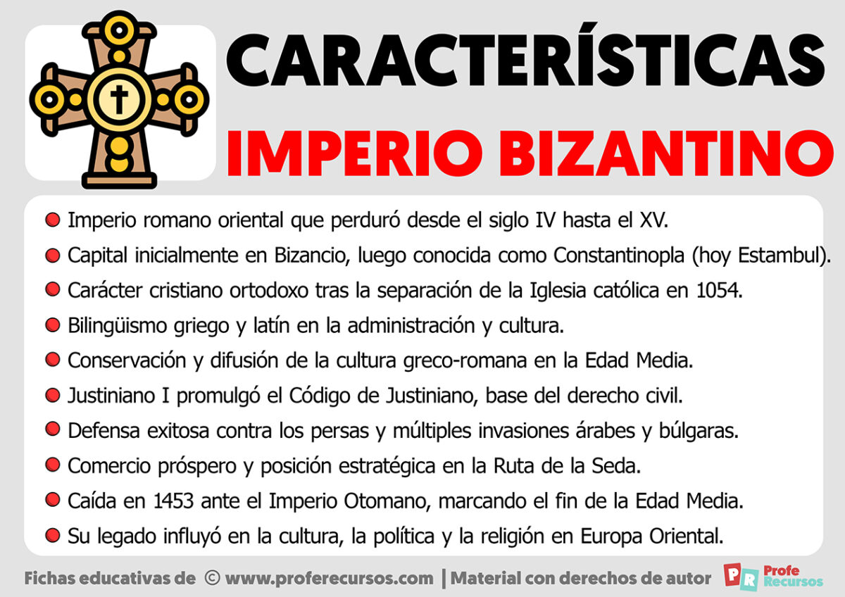Caraterísticas del Imperio Bizentino