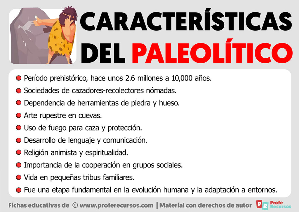 Características del Paleolítico