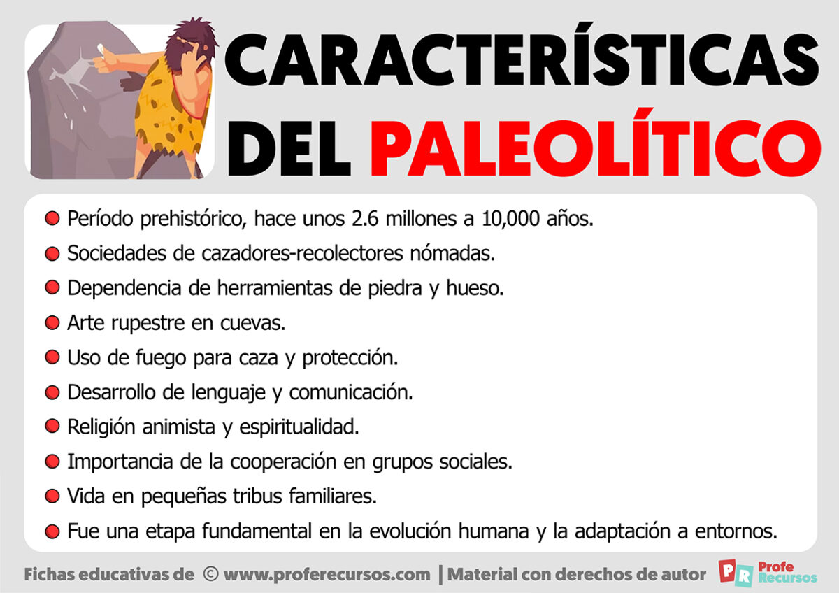 Características del Paleolítico