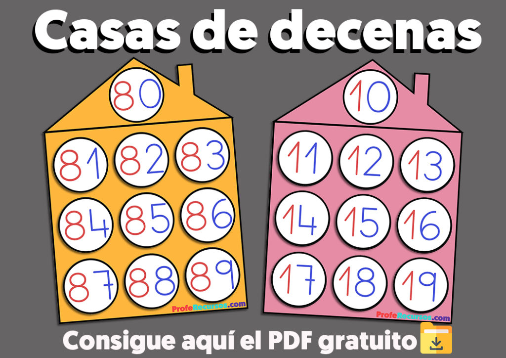 Casitas de las decenas matematicas