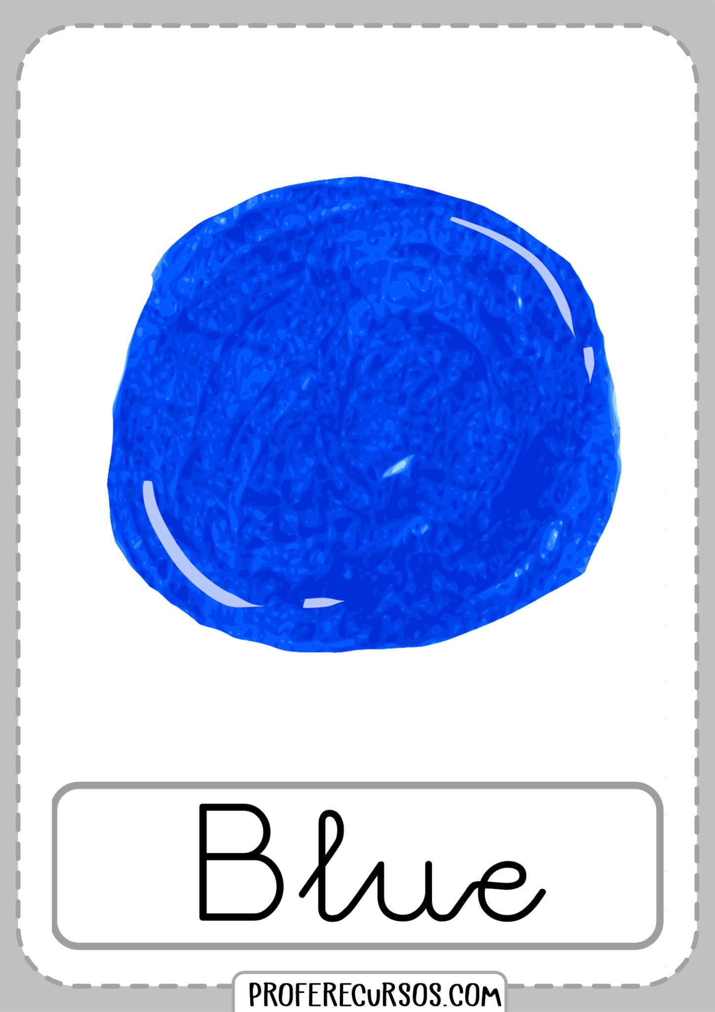 Color Flashcards Blue