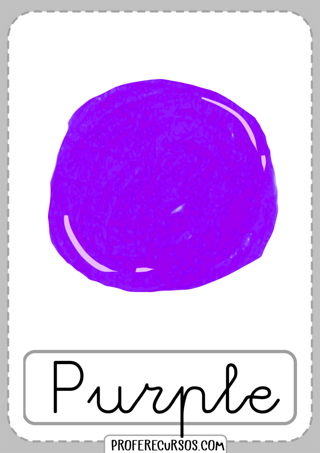 Color Flashcards Purple