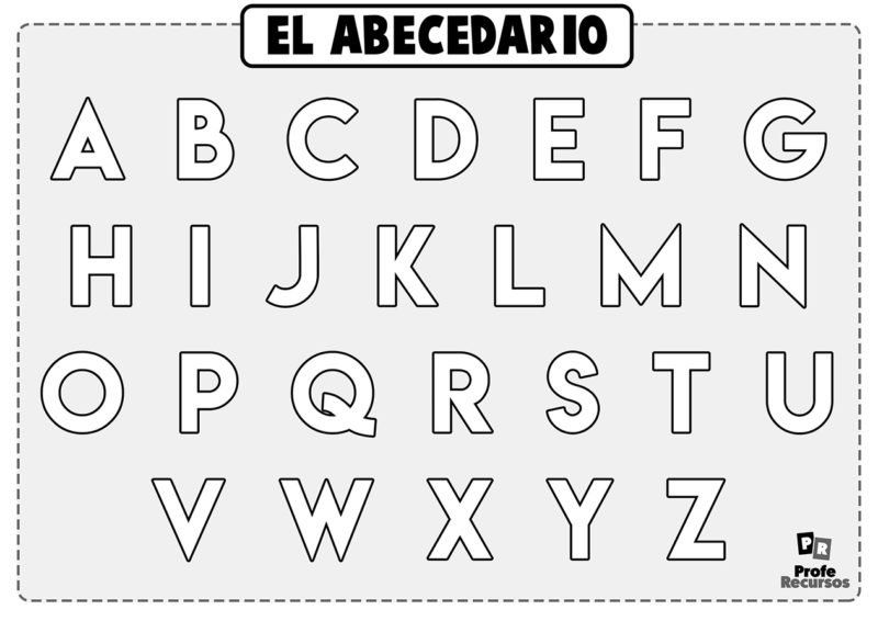 Fichas del Abecedario para Colorear | Listos para Imprimir