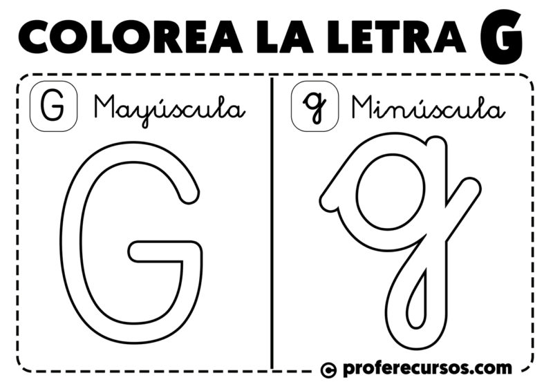 Colorear letra G