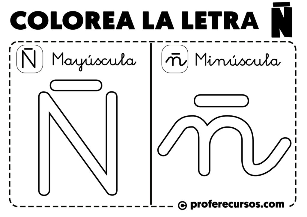 Colorear letra Ñ - Profe Recursos