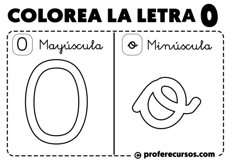 Colorear letra O