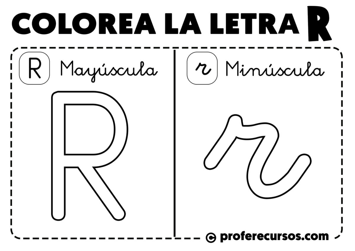 Colorear letra R