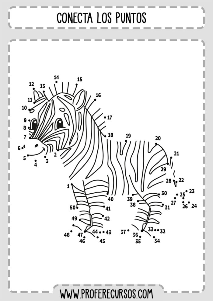 Dibujos para conectar puntos y números (Para imprimir)
