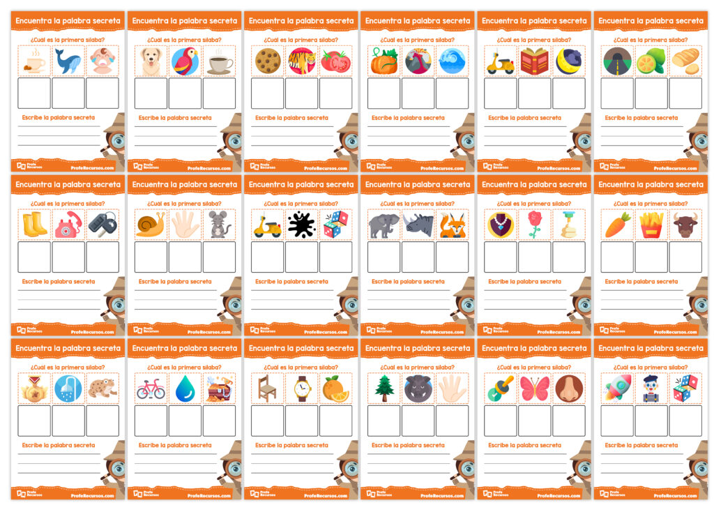 Actividades de Conciencia Fonológica →【 PDF Imprimible