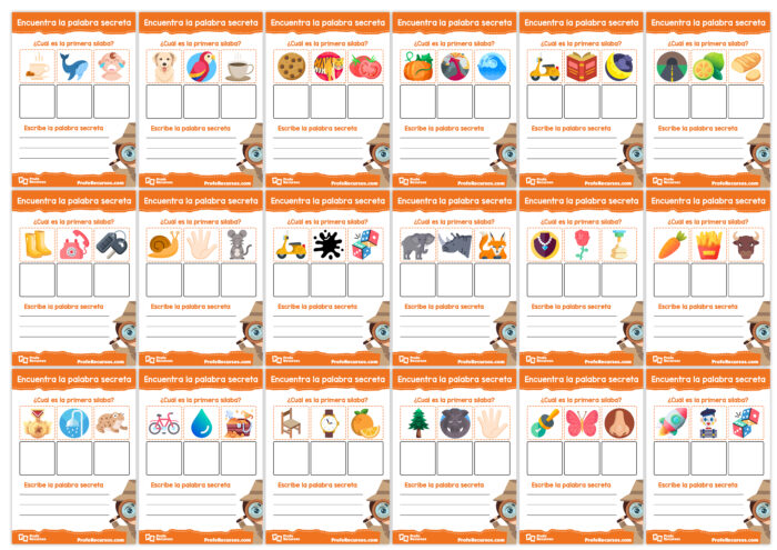 Actividades de Conciencia Fonológica →【 PDF Imprimible