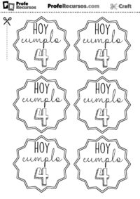 Corona de Cumpleaños para Niños para Colorear y con la Edad