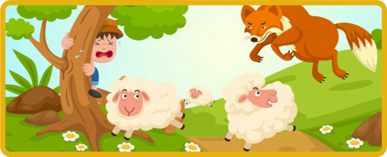 El cuento Clásico "El niño que gritaba ¡Lobo!"