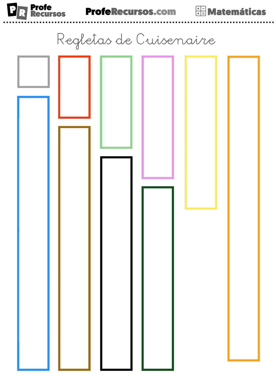Regletas de Cuisenaire Recurso Manipulativo de Matemáticas