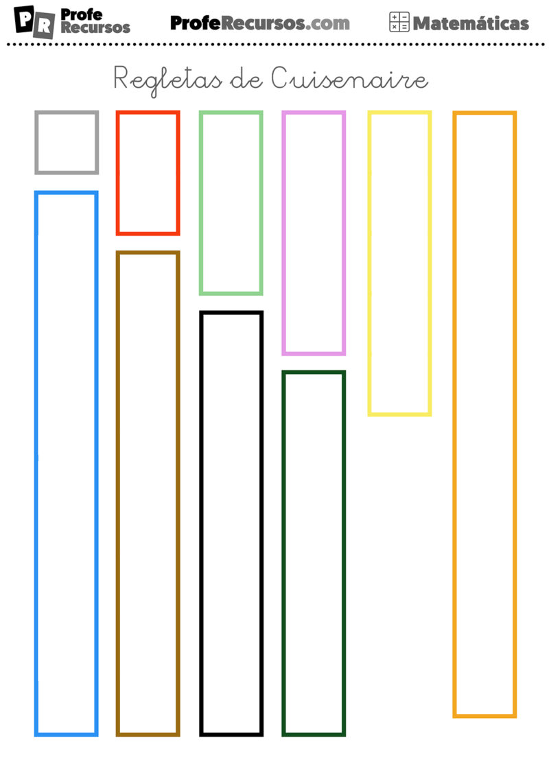 Regletas de Cuisenaire Recurso Manipulativo de Matemáticas