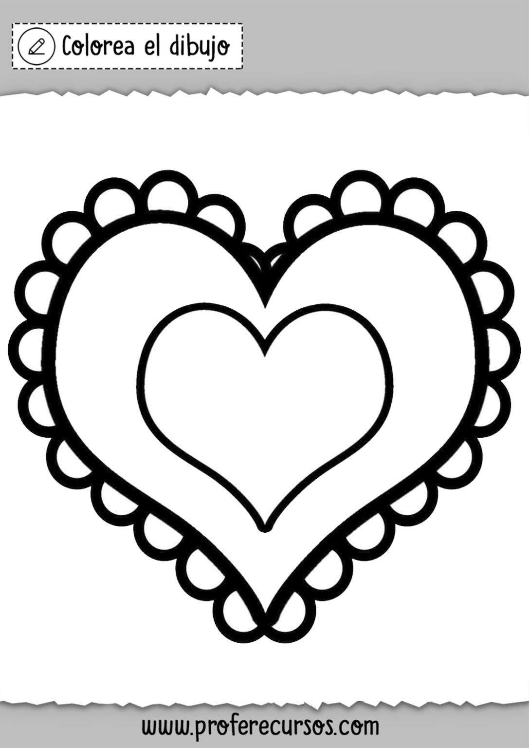 Dibujos de Corazones para Colorear | Imágenes de Corazones