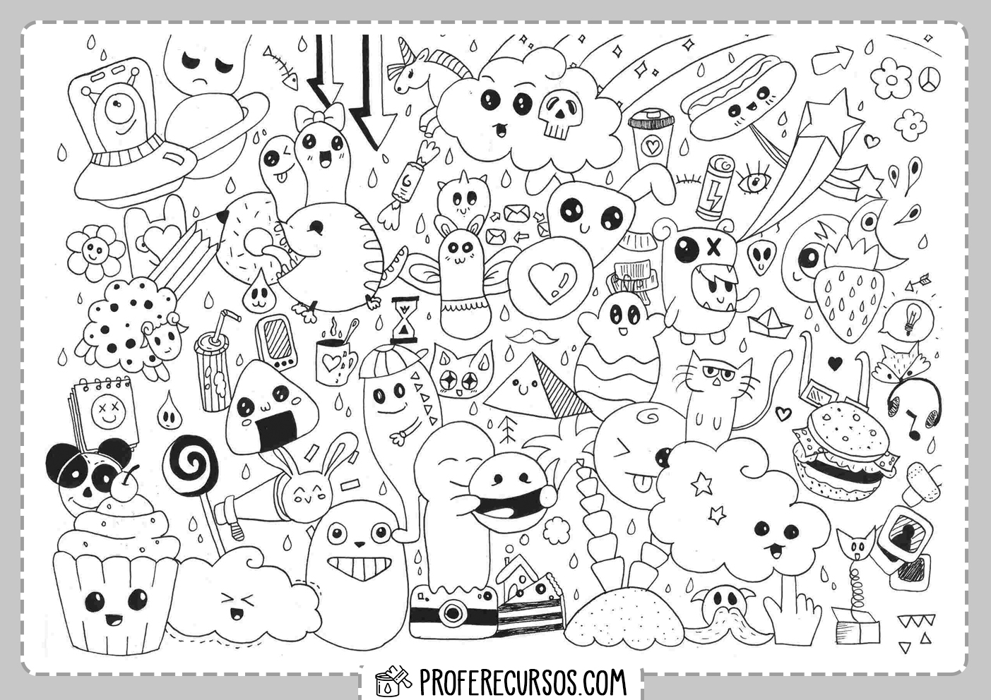DIBUJOS KAWAII Para COLOREAR Pack Para Imprimir DIBUJOS KAWAII Para COLOREAR Pack Para Imprimir