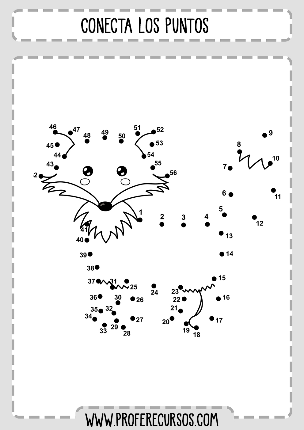 Dibujos para conectar puntos y números (Para imprimir)