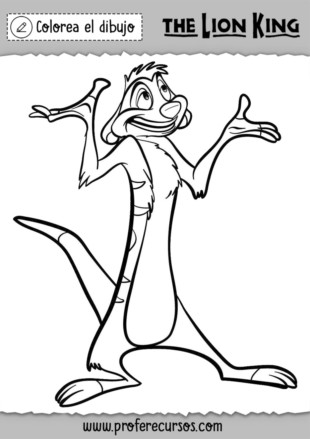 Dibujos del Rey León para Colorear