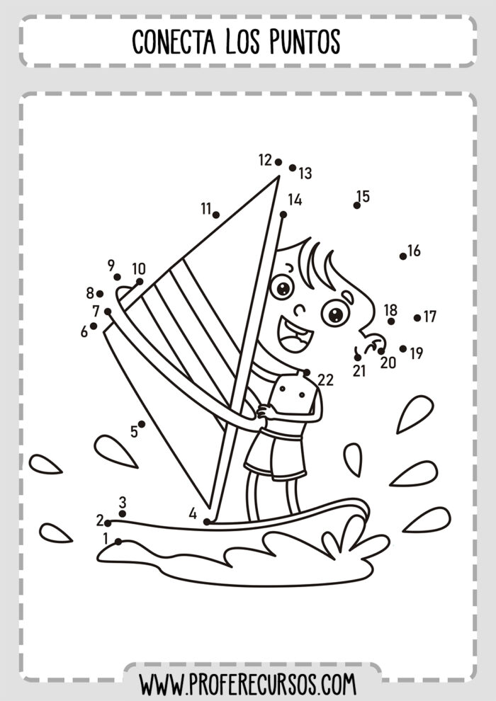 Dibujos para conectar puntos y números (Para imprimir)