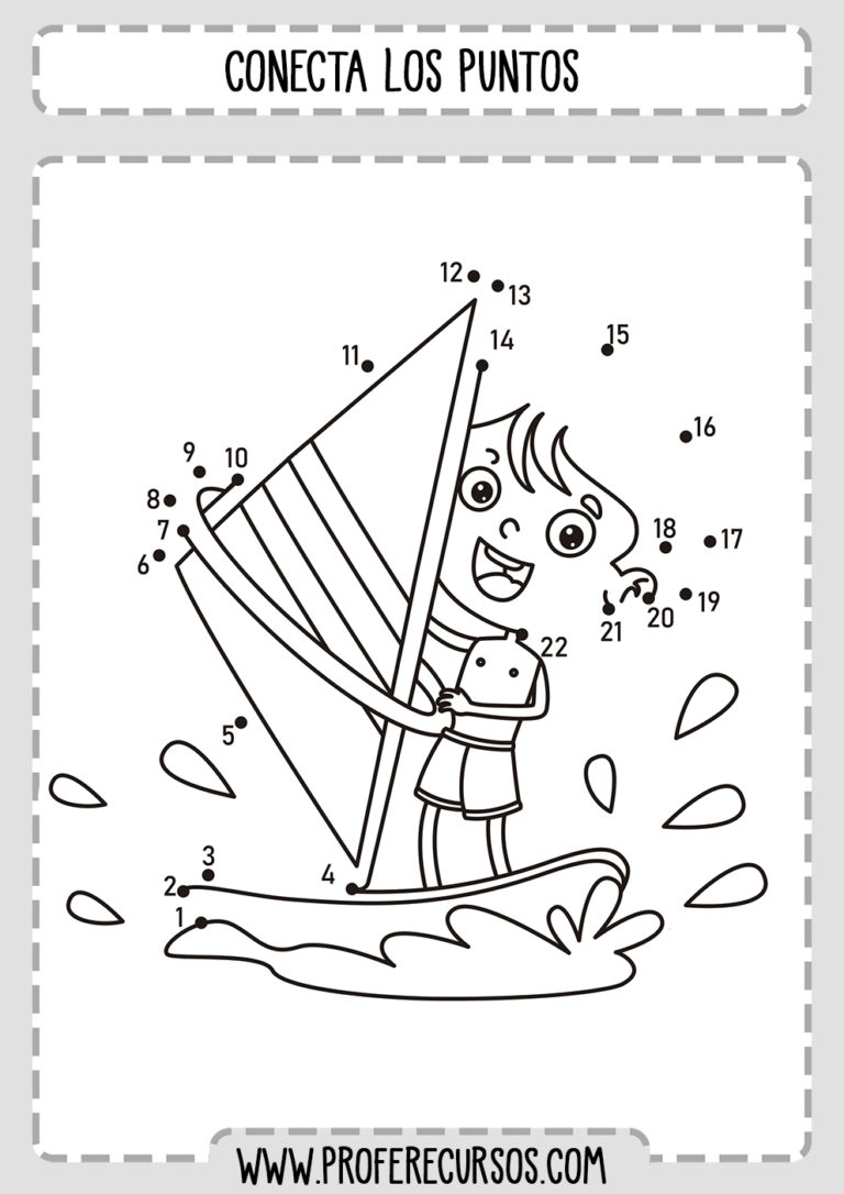 Dibujos para conectar puntos y números (Para imprimir)